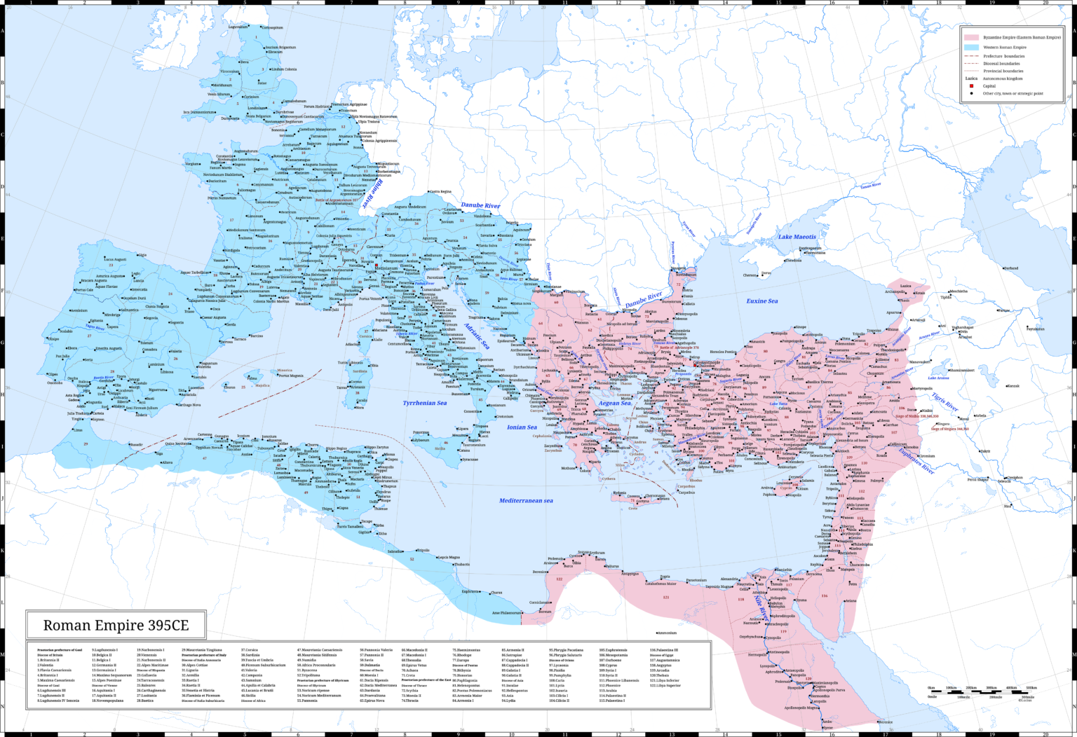 Historical maps of the Byzantine Empire 330-1453