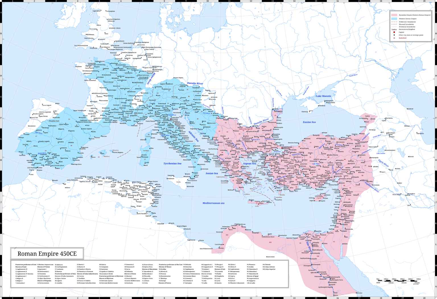 Historical maps of the Byzantine Empire 330-1453