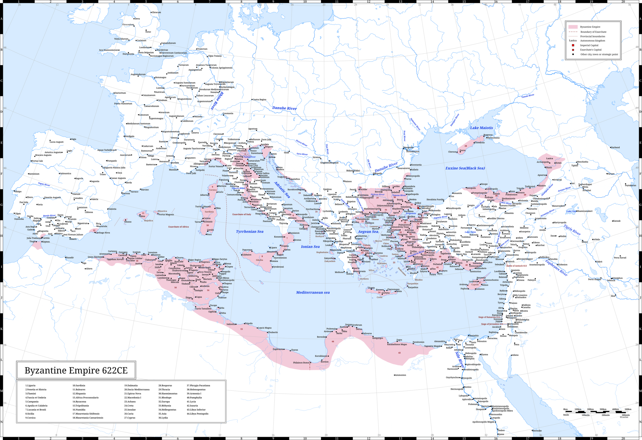Historical maps of the Byzantine Empire 330-1453