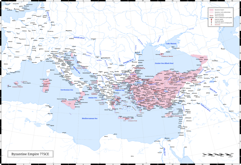 Historical maps of the Byzantine Empire 330-1453